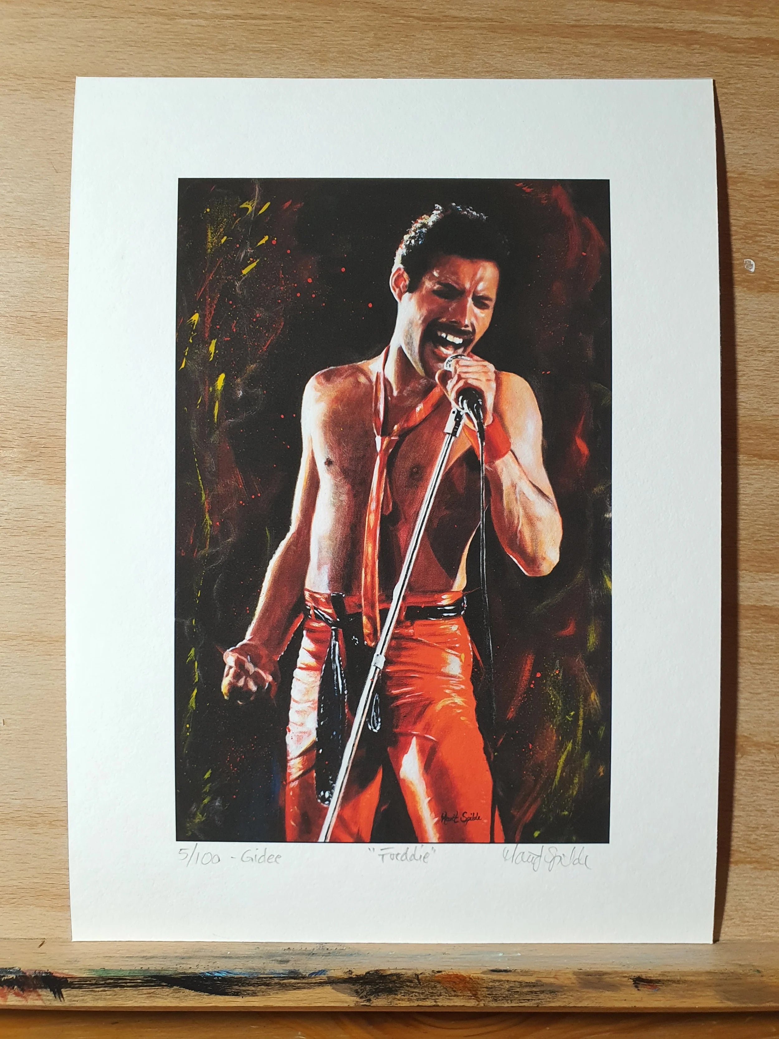 Freddie Mercury, giclee-trykk – Marit Spilde